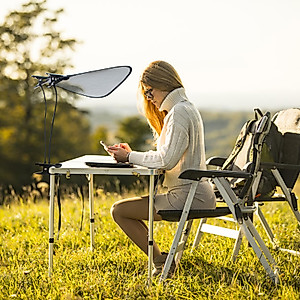 2 PCS Laptop Sun Shade with Adjustable Clip, Portable Laptop Visor for Working Outside Flexible & Foldable Cubicle Shade Cover for Laptop Computers Beach Chairs, Pets and Strollers