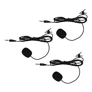Milisten 3pcs Lavalier Microphone Filming Mic USB Mic Lavalier Lapel Mic Gaming Microphone Conference Mic Noise Reduction Headset Portable Mic Phone Mic Recording Mic Tie Clips Computer PVC