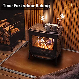 OutdoorMaster Fire Pit Mat Upgrade Insulation Cotton 5-Layer Design |36" x 45"| Grill Mat/Fireproof Mat/BBQ Pad/Ember Mat 2-in-1 Fireproof Fabric Protect Wood, Lawn Fireproof Pad for Outdoor-Brown,M