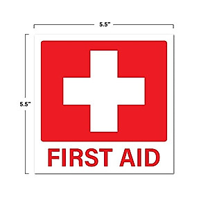 Sutter Signs First Aid Sticker Decals (Pack of 10)