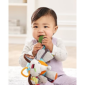Skip Hop Bandana Buddies Baby Activity and Teething Toy with Multi-Sensory Rattle and Textures, Elephant