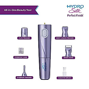Schick Hydro Silk Perfect Finish Trimmer, 8-in-1 Grooming Kit for Women
