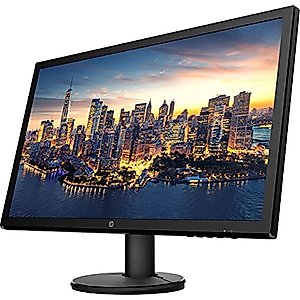 HP V24 FHD 1920x1080 Monitor Bundle with HDMI, FreeSync, Low Blue Light, and Mini Bluetooth Speaker for Professional Sound, Built-in Microphone and Remote Shutter for Photos