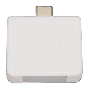 Card Reader, Credit Card Reader Type C Interface ID Mobile Phone Card Reader 125Khz Portable Smart Card Reader (White)