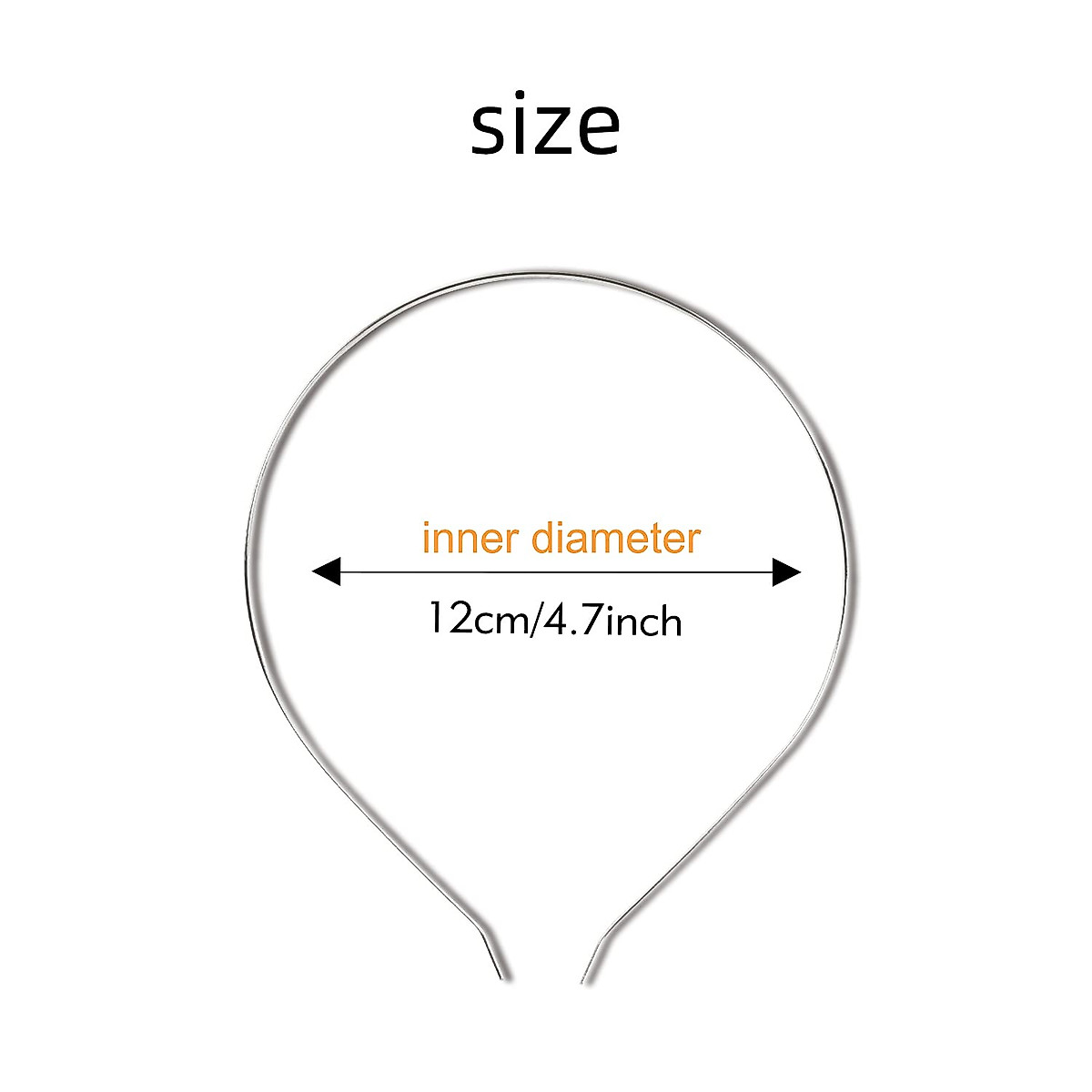 Lawie 20 Pack Bulk 5 MM Thin Silver Gold Black Plain Blank Hard Metal Headbands Skinny Base Headband Slim Simple Wire Hair Bands Clasps Crown Tiara Frame DIY Crafts Accessories for Women Girls Adults