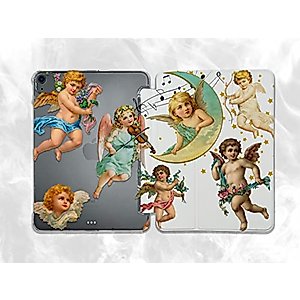 Cute Renaissance Angels Cupid case Compatible with iPad Mini Air Pro 7.9 8.3 9.7 10.2 10.9 11 12.9 inch Pattern Cover New 2022 2021 Trifold Stand 3 4 5 6 7 8 9 Generation 591 (8.3 Mini 6)