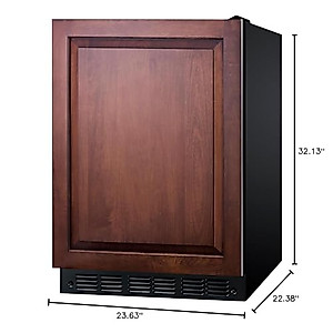 Summit CT66BK2SSIFADA 24” Wide ADA Under Counter Refrigerator-Freezer 4.9 cu.ft. with Panel-Ready Door (Panel Not Included) Automatic Defrost Operation, Black Interior (Panel Ready-ADA-RHD)
