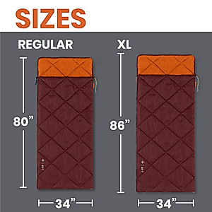 Outdoor Products 40F Rectangular Sleeping Bag with Pillow