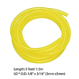 HUZTL 20 Feet Petrol Fuel Line Hose Tube with 4 Sizes (5 feet each) for Common 2 Cycle Small Engine Weedeater Chainsaw