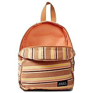 Roxy Always Core Canvas Backpack Toasted Nut Retro Rays Stripe One Size