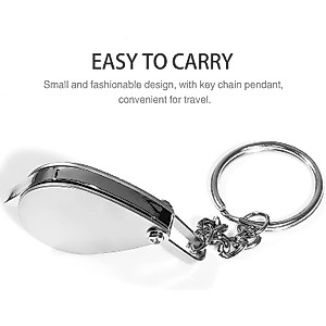 15X Mini Keychain Pocket Magnifier, Jewelers Magnifying Glass, Portable Foldable Magnifying Glass for Close Work, Gardening, Stamp, Rock Collectings