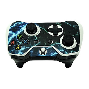 UUShop Protective Vinyl Skin Decal Cover for Microsoft Xbox One Console wrap sticker skins with two Free wireless controller decals Lightnings(NOT for One S or X)