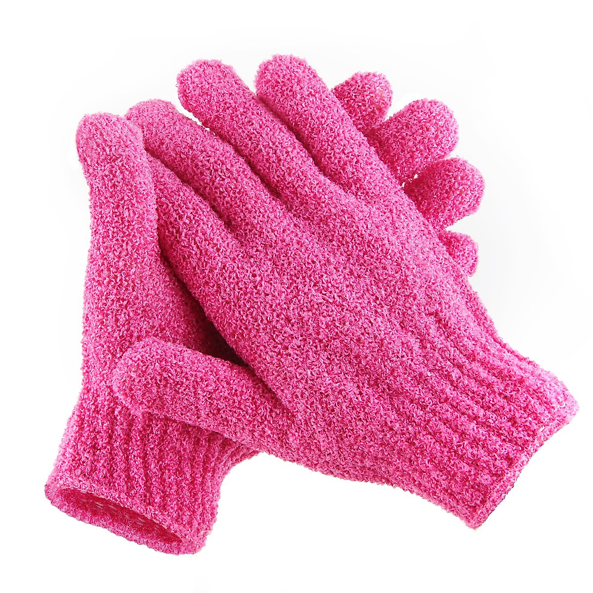 Exfoliating Shower Bath Gloves【4 Pair】Double Side Durable Nylon Shower Gloves Body Scrub Exfoliator & Bathing Accessories for Men,Women & Kids Bath Scrubber for Acne & Dead Cell