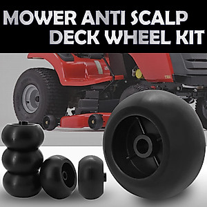 KIPA Mower Anti Scalp Deck Wheel Kit Replace for Bad Boy 022-5234-98 103-3168 103-7263 103-4051 Toro 1-603299 68-2730 Husqvarna 5391026-43 and Many Bore 5/8" Wheel Size 5-2.75 Durable PACK-6