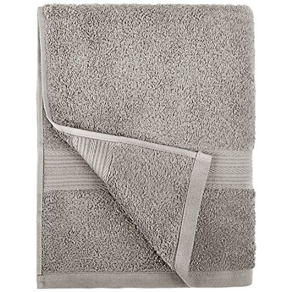 Amazon Basics 6-Piece Fade Resistant Bath, Hand and Washcloth Towel Set - Cotton, Gray