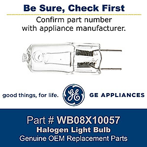 GE WB08X10057 Genuine OEM Halogen Light Bulb for GE Microwaves