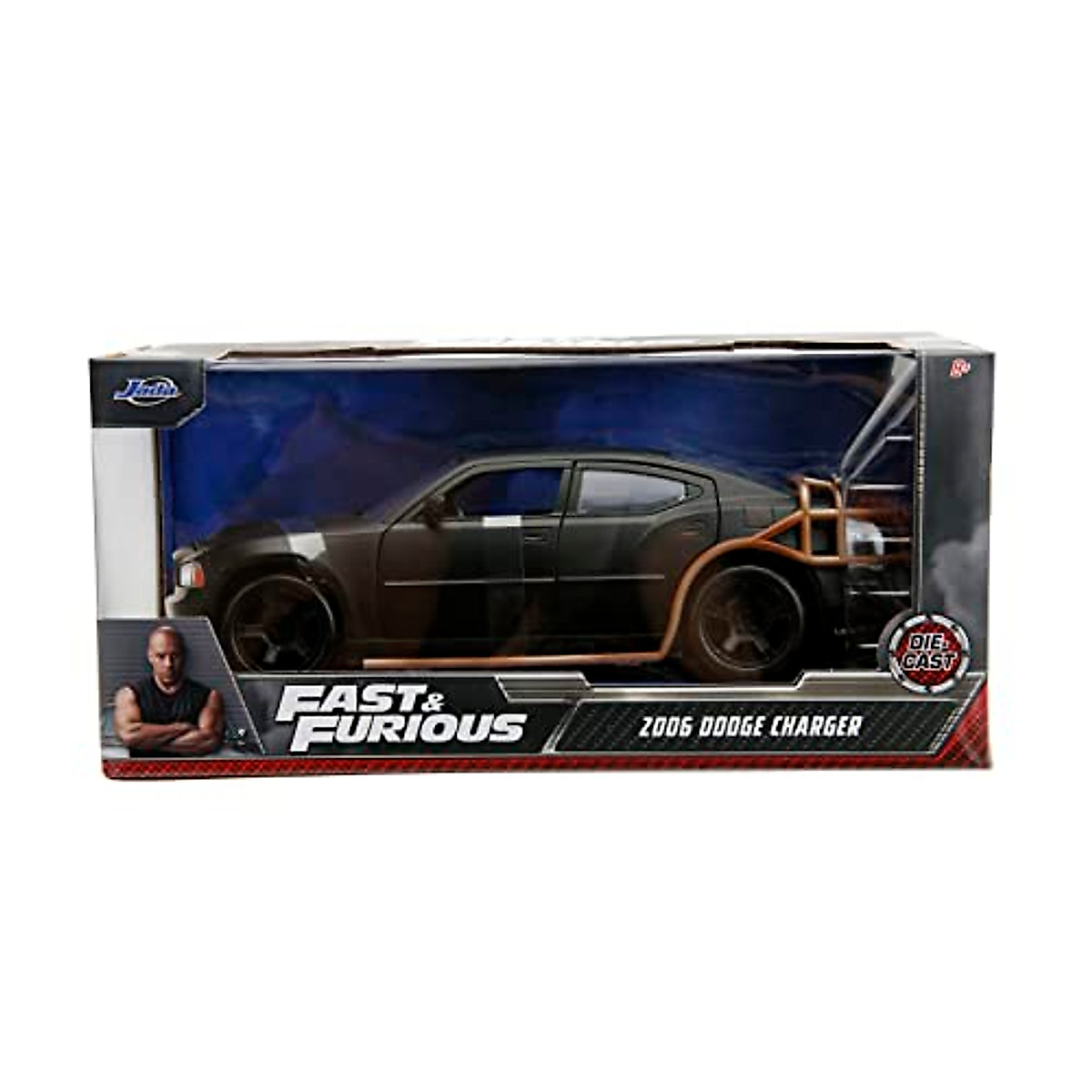 Jada Fast & Furious 1:24 2006 Dodge Charger Heist Car Die-cast Car, Toys for Kids and Adults