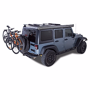 Rhino-Rack Spare Tire Bike Rack, 2 Bike Carrier, Holds Many Types of Bikes, Black (RBC025)