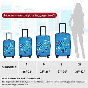 URBEST Luggage Cover Protector Suitcase Anti Scratch Dirt Covers, Fits 18"-22" Luggage City Travel