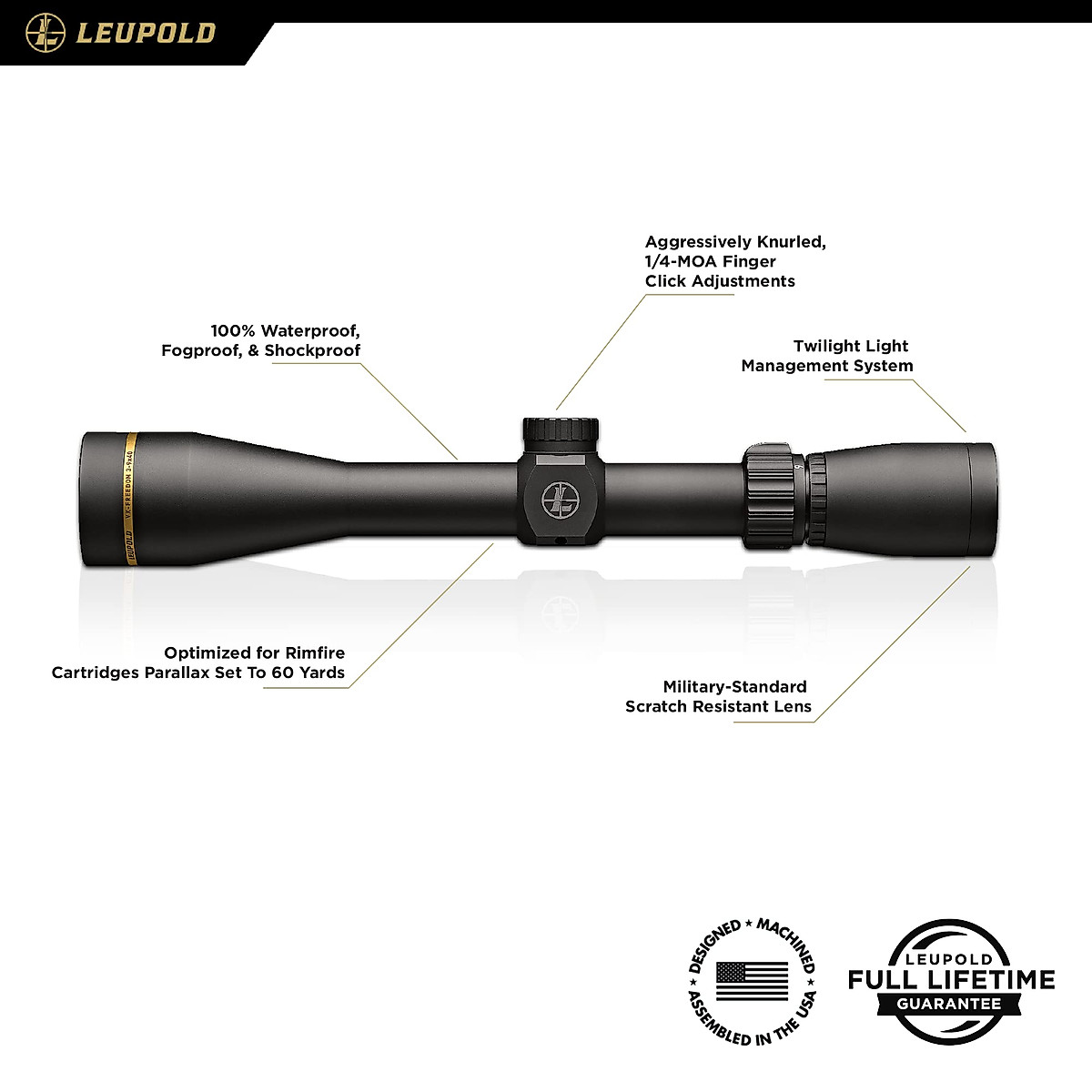 Leupold VX-Freedom Rimfire 3-9x40 (1 inch) Rimfire MOA Reticle Riflescope