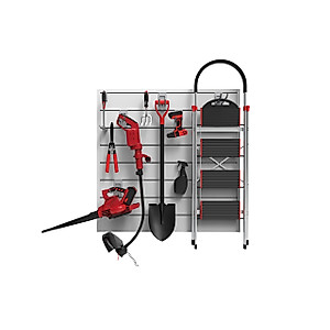 CrownWall PVC Slat Wall Panels Garage Wall and Home Organizer Storage System | Heavy Duty Organization and Easy Installation | 4ft by 4ft (16 sqft) Section, Dove Grey