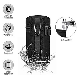 ARVOK Lens Pouch Set, Water Resistant Protective Lens Cases for DSLR Camera Lens, 4 Size Thick Camera Lens Bag for Nikon, Tamron, Sigma, Pentax, Sony, Olympus, Panasonic