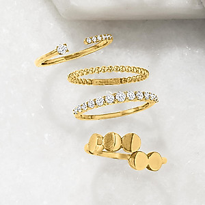 RS Pure by Ross-Simons Italian 14kt Yellow Gold Beaded Ring. Size 5