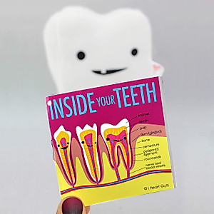 I Heart Guts Tooth Plush - You Can’t Handle The Tooth - 7” Tooth Pillow with Pocket, Great Dental Gifts for Dentists, Dental Hygienists, and Kids