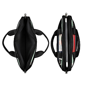 Bow Flower Cat Laptop Computer Bag Waterproof Shoulder Messenger Bag 13-15 inch Durable Laptop Tote Bag with Shoulder Strap Handle Lightweight Crossbody Briefcase