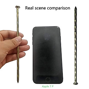 MAOMBO Camping Stakes Tent Pegs 9 Pack 8" Galvanized Non-Rust Metal Edging Spike, Garden Spiral Landscape Piles / Anchors for Paver Edging, Turf Nail, House Construction, Carpentry Nail, Tent Stakes