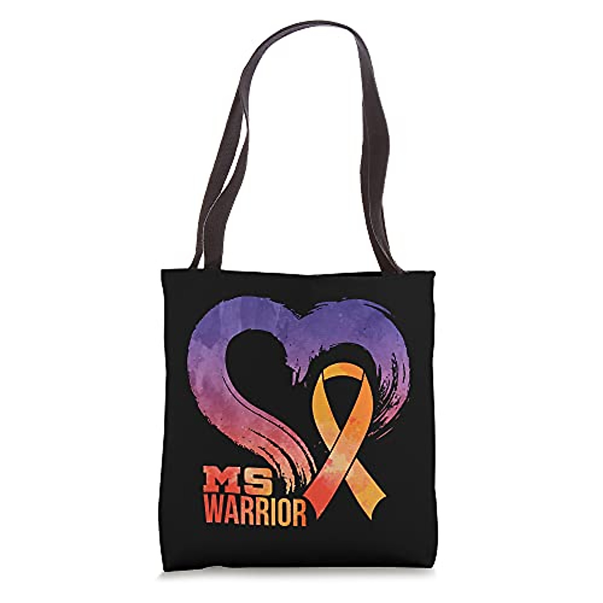 Ms Warrior Heart Multiple Sclerosis Awareness Month Tote Bag