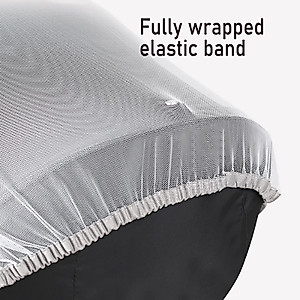 LiMoor Mosquito Net for Stroller, Encrypted Baby Stroller Full Cover, Unique Double Zipper Design-Great Accessories - Easy to Install Fit Graco Strollers, Car seat,Bassinet,Cradle (White)