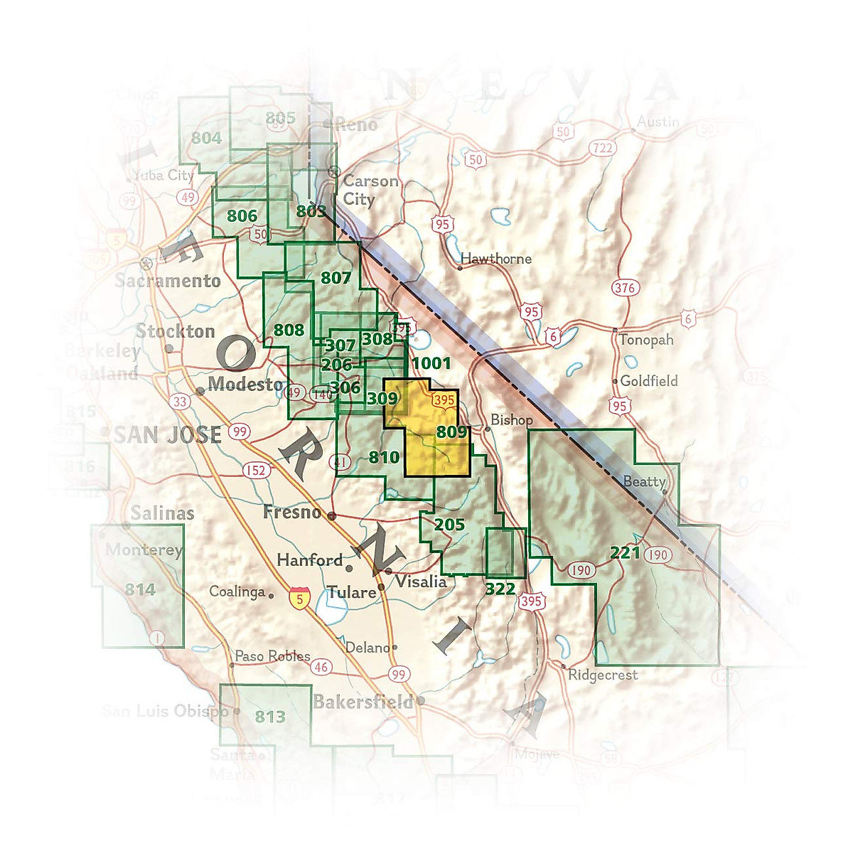 Mammoth Lakes, Mono Divide Map [Inyo and Sierra National Forests] (National Geographic Trails Illustrated Map, 809)