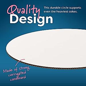 White Cake Boards Round Set [18 Pack] 6 Pieces of 6, 8 and 10 Inch | Cardboard Cake Rounds Circles | Disposable Cake Platter Board Base Tray | Cake Decorating Supplies | Cake Plate Accessories