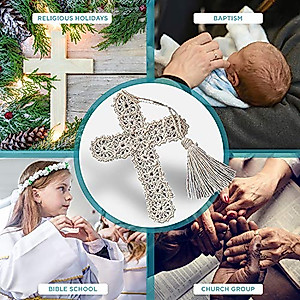 Crocheted Cross Bookmarks (Set of 12) Religious Church Gifts and Bible Study Supplies
