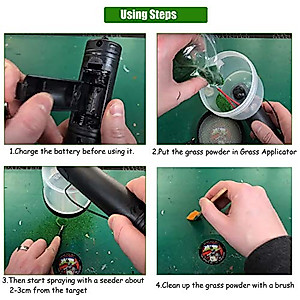 Static Grass Flocking Applicator，Mini Electrostatic Flocking Machine，Portable ABS Flocking Machine for DIY Scenic Mini Terrain Builds Modelling Sand Table Train Wargames Model Railroad Diorama Scale