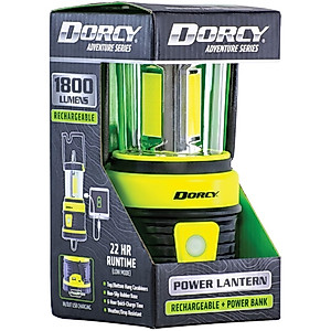 Dorcy 41-3125 1,800-Lumen Rechargeable Adventure Lantern, Multicolored