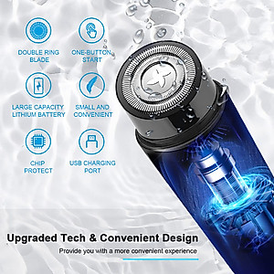 SUPRUS Women’s Rechargeable Electric USB Shaver for Face Beard Mustache Arm Leg Armpit Bikini LED Battery (Black)