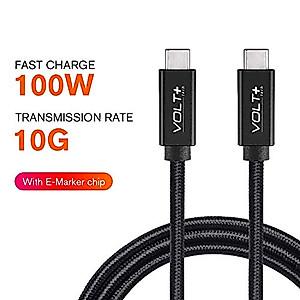 Works Professional Dual PDUSB-C PDUSB-C for Microsoft Surface Duo 2 Cable Gen2 USB 3.1 with 100W +10Gbps Quick Charge Data Speeds. (1.2M4Ft)