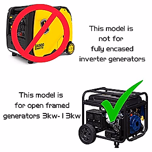 Cover Geny Generator Running Cover, Heavy Duty Generator Tent Covers While Running, Outdoor Waterproof Rain Enclosure, for Open Frame Portable Generators 4500 Watt - 12000 Watt Black