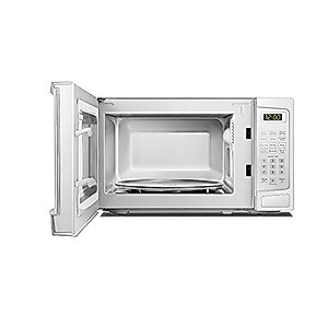 Danby DBMW1120BWW 1.1 Cu.Ft. Countertop Microwave In White - 1000 Watts, Family Size Microwave With Push Button Door