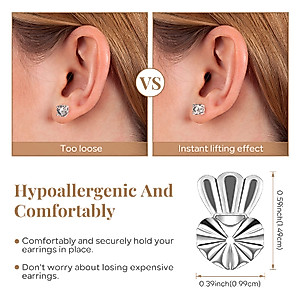 Certified Moissanite Stud Earrings, Diamond Earrings, 925 Sterling Silver Jewelry for Wife Girlfriend,18K Gold Earrings for Women, Gifts for Her(1ct, 2ct), White Gold, Moissanite