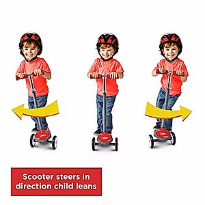 Radio Flyer Color FX EZ Glider 3 Wheel Kid's Scooter, Red Kick Scooter, for Ages 3+ Years