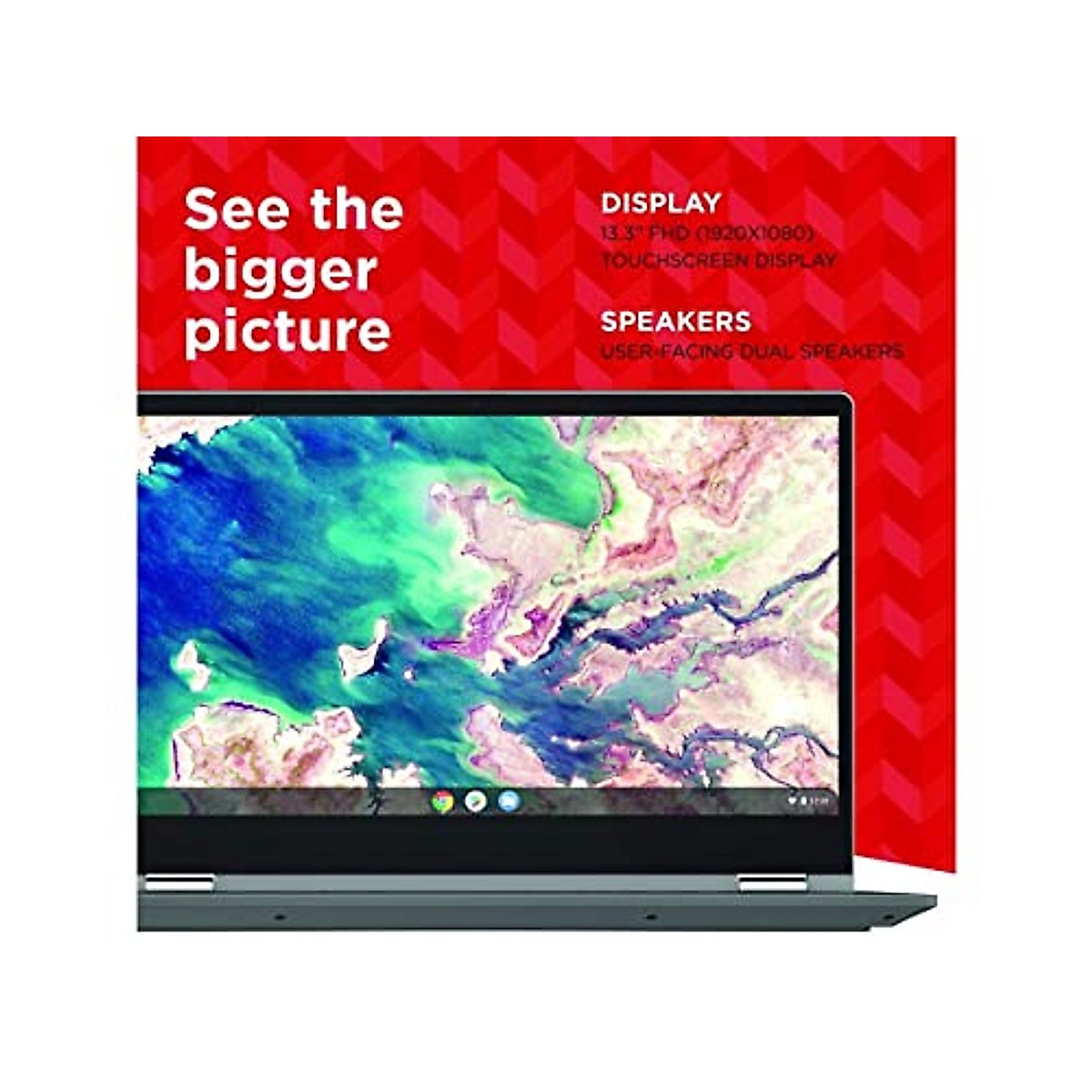Lenovo Chromebook Flex 5 13" FHD IPS Touchscreen 2-in-1 Laptop, Intel Core i3-10110U, 4GB DDR4, 64GB eMMC, MicroSD Card Reader, Webcam, WiFi,BT, Backlit Keyboard, Chrome OS/ GCube 64GB Micro SD Card
