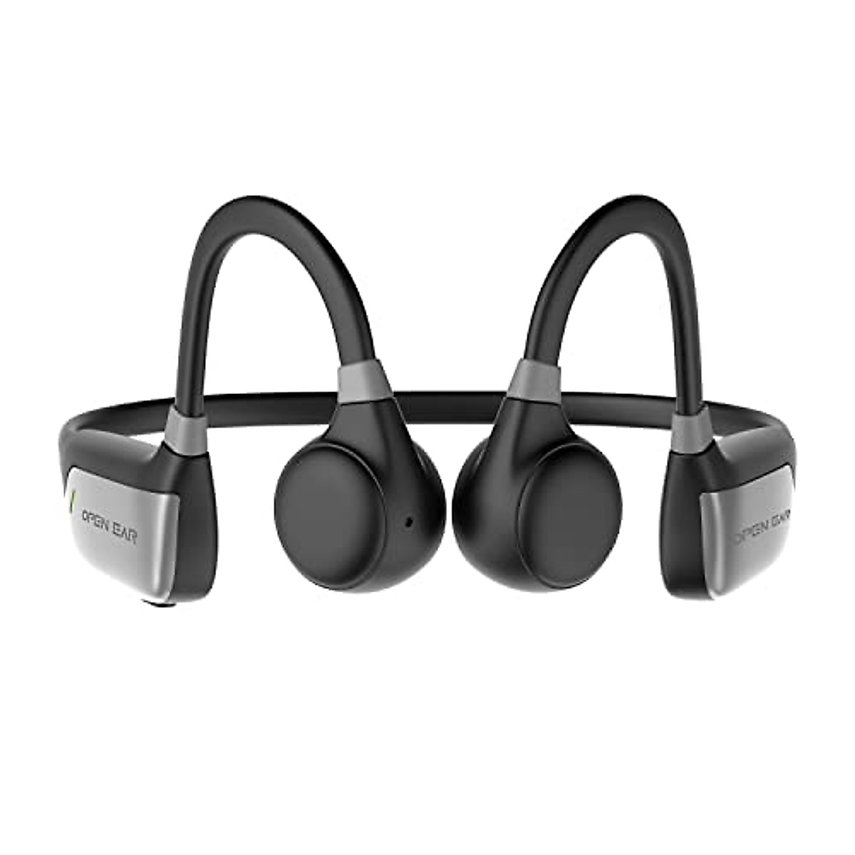 Open Ear Waterproof Bone Conduction Headphones with Built in Memory, Bluetooth, Microphone, Voice Control, for Outdoor Sports, Lightweight Titanium Band, Up to 8H Play, Cable and Ear Plugs Included