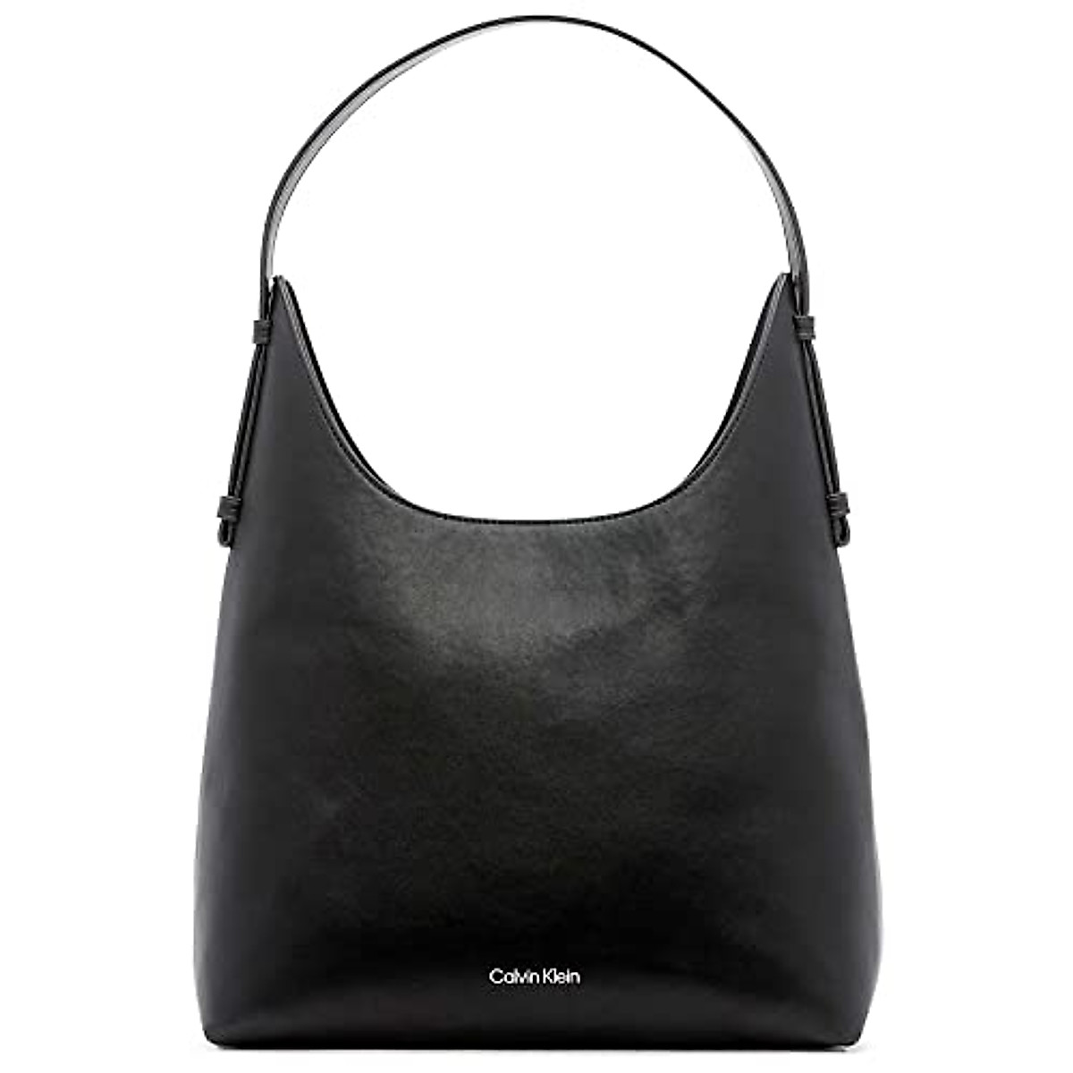 Calvin Klein Zina Triple Compartment Hobo, Black/Silver