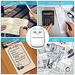 SEDSEY Pocket Mini Printer, Bluetooth 4.0 Wireless Mini Thermal Printer Photo Printer Label Memo Receipt Notes Paper Portable BT Inkless Printing Smart Thermal Printer for Study Home Office