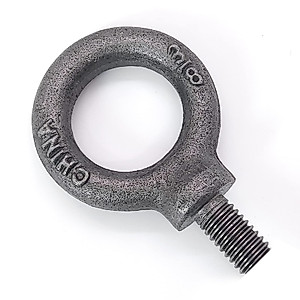 Lifting Shoulder Eye Bolt 3/8"-18 2 Pcs, Industrial Grade Heavy Duty Forged Steel for Truck Tractor Bucket Use As Towing&Pulling Point