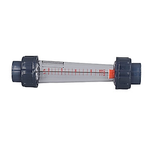 Liquid Flow Meter, Plastic Tube Water Flow Meter 160-1600LPH Liquid Flowmeter Tube Cylindrical Panel Type Flow Meter for Measuring Rate of Liquid Medium