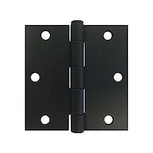 UYSB 27 PC Matte Black 3.5"X3.5" Inch Door Hinges Square Straight Corner Interior 3" Door-Hinges Door Hinges Door Hinges Kitchen Cabinet Hinges Hinges for Kitchen cabinets Door Hinge Door